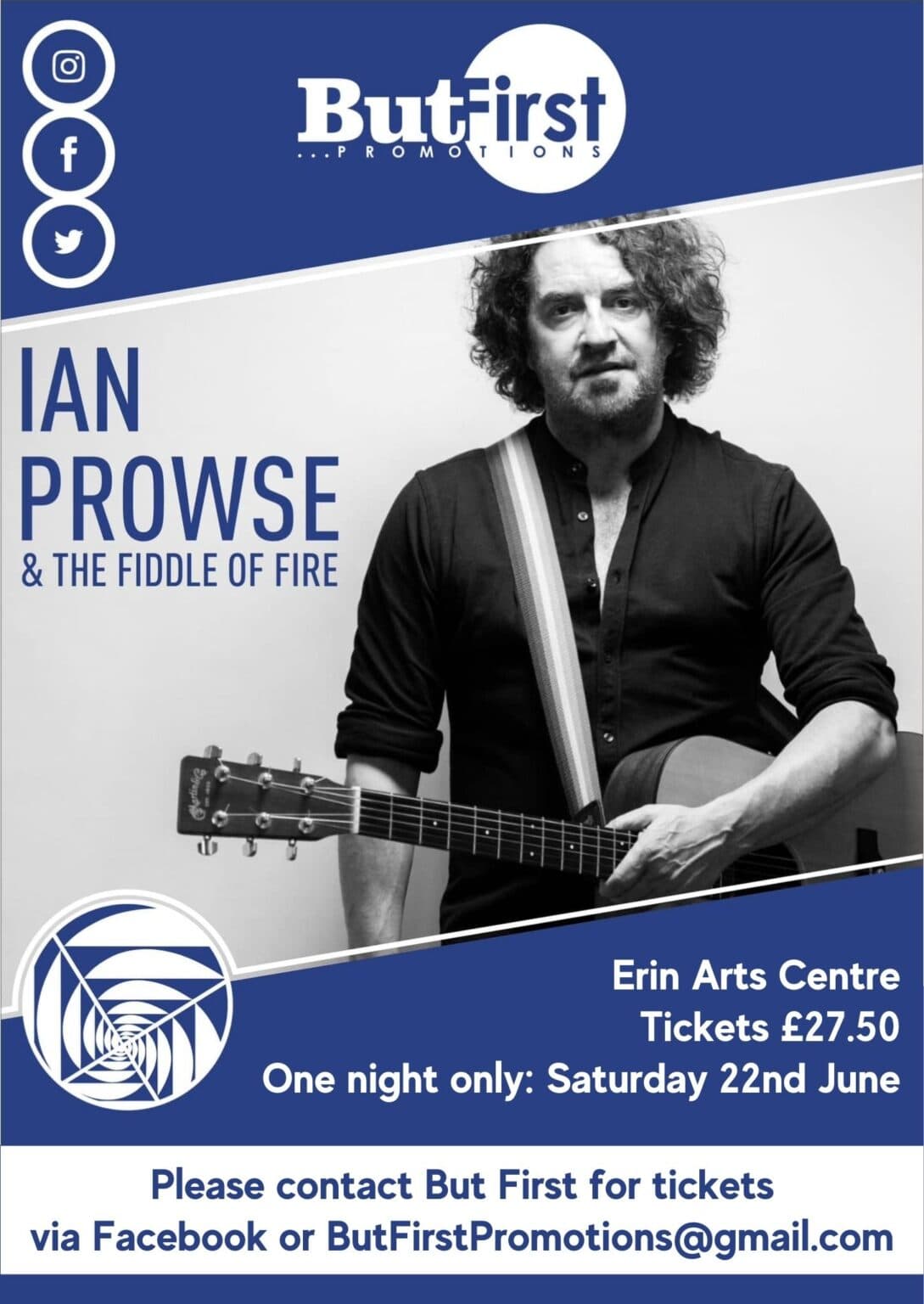 But First Promotions: Ian Prowse & The Fiddle of Fire – Erin Arts Centre