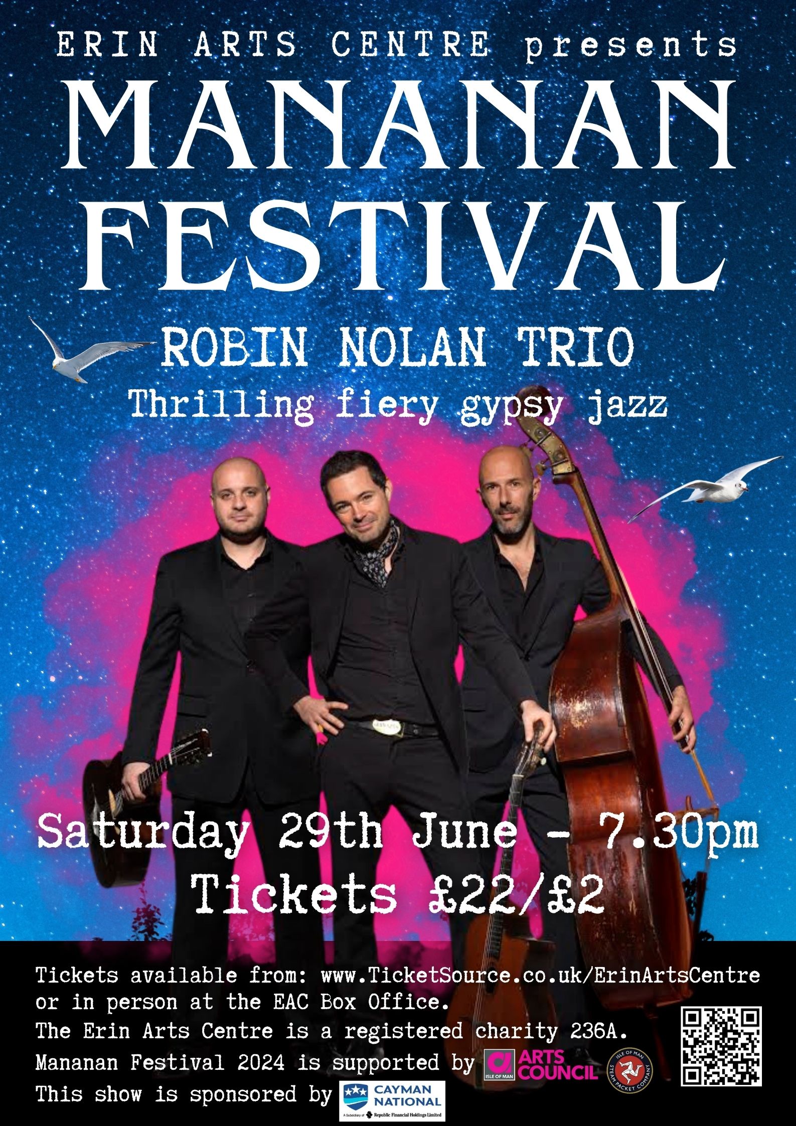 Final Night of Mananan Festival with Robin Nolan Trio – Erin Arts Centre