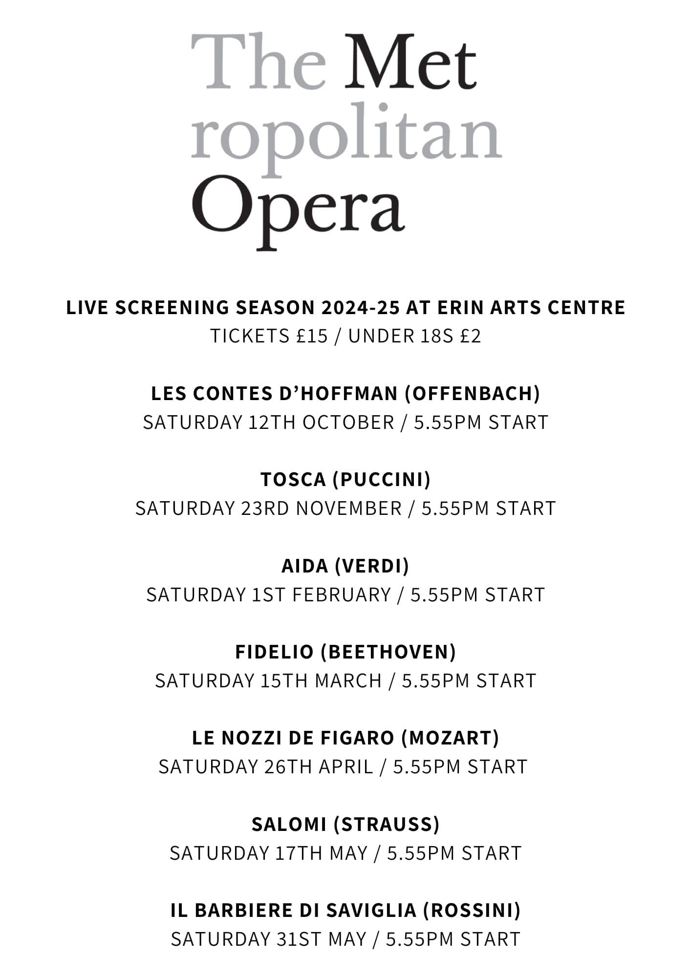 New York Met Opera 2024-25 – Erin Arts Centre